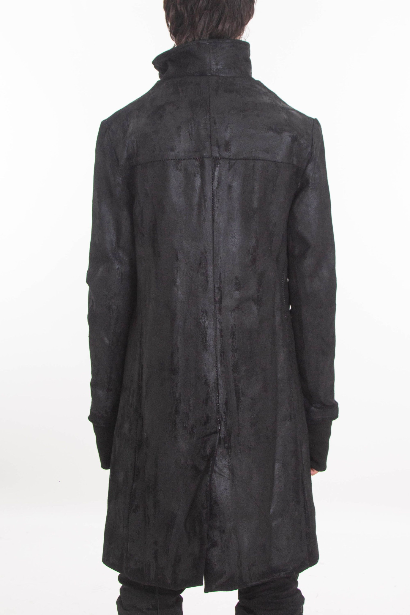 Wool Cashmere Hand-Stitch Resined Coat